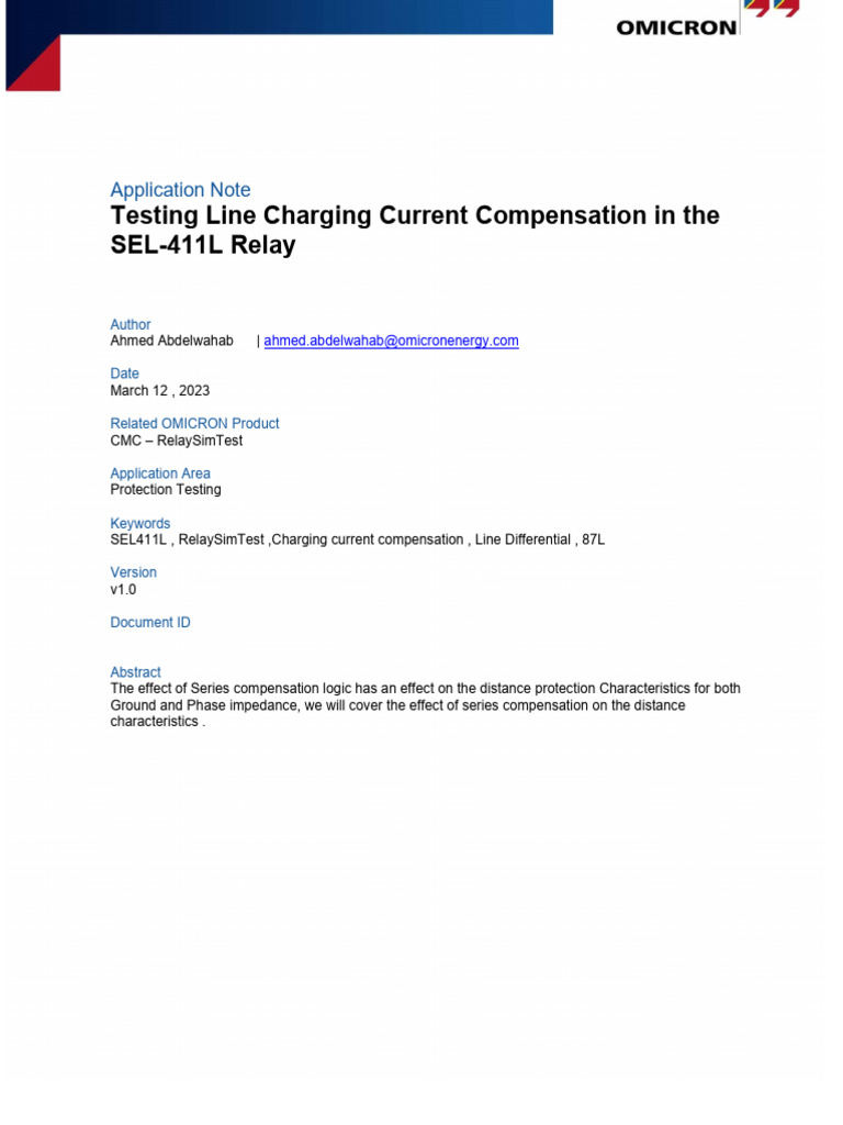 Testing of 87CC Element With RelaySimTest | PDF | Capacitance ...