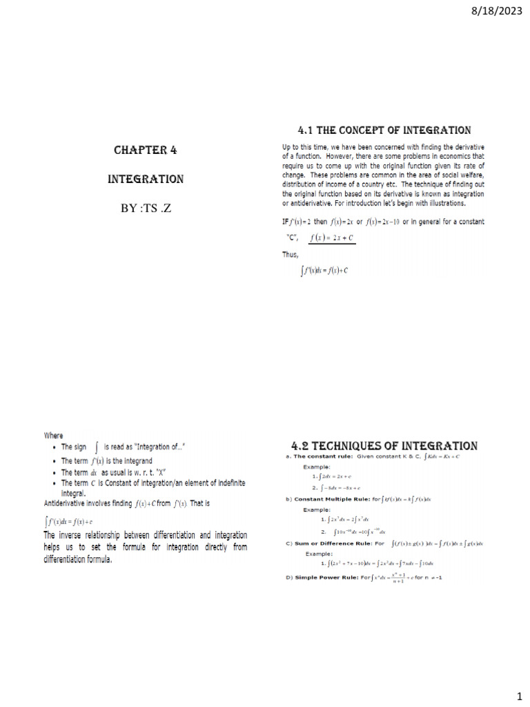 Calculas Chapter Four | PDF