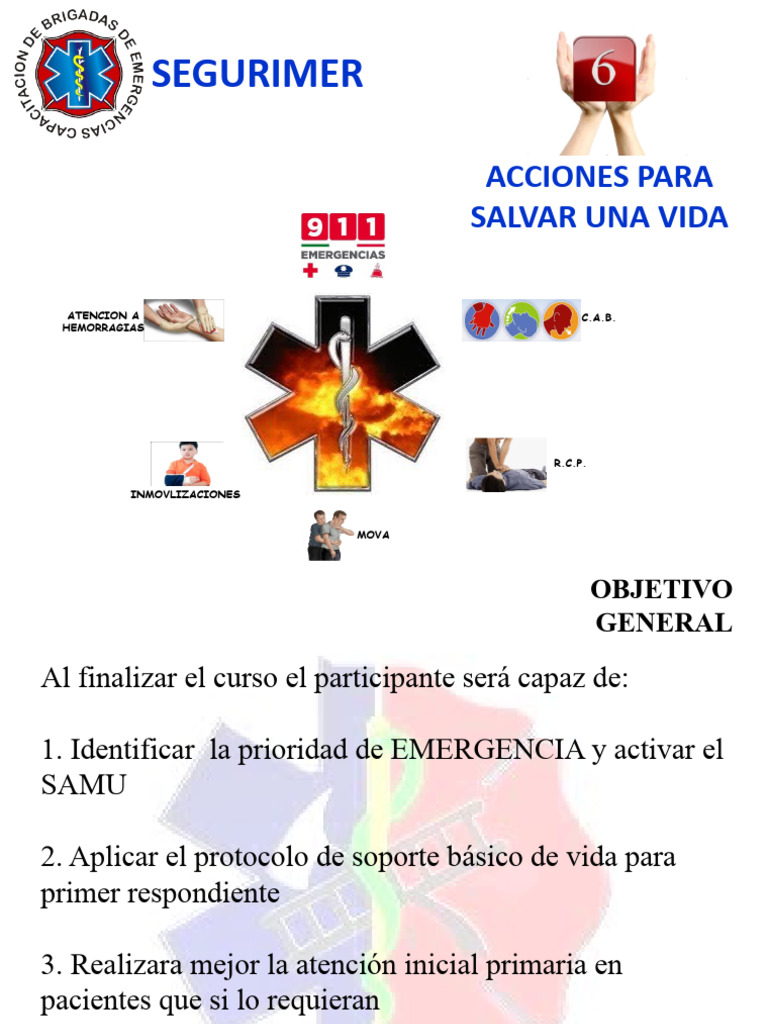 6 Acciones para Salvar Una Vida Segurimer | PDF | Reanimación ...