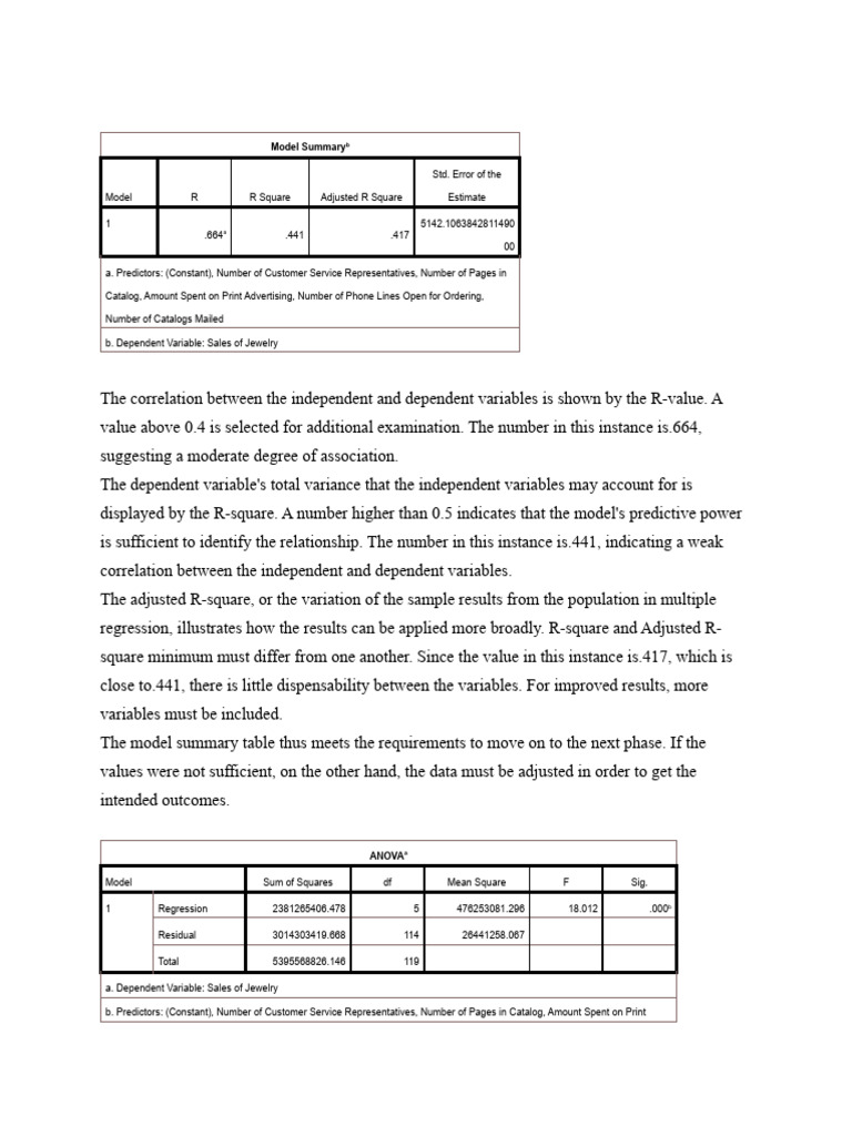 Regression Interpretation | PDF | Coefficient Of Determination ...