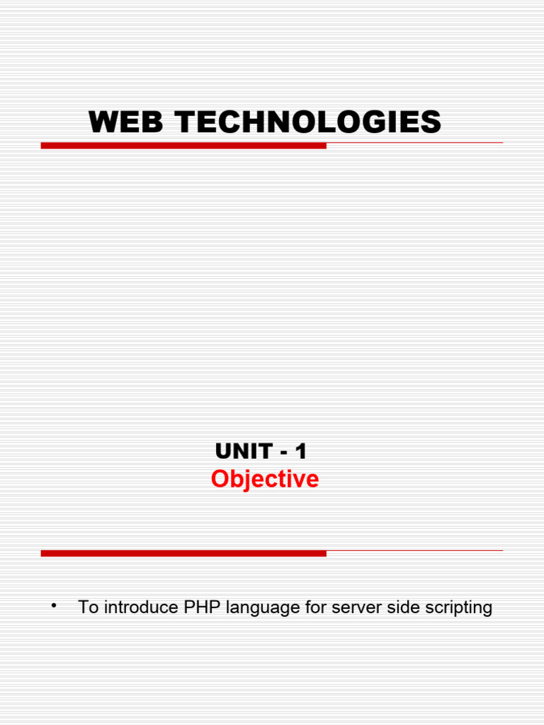 Unit - 1 PHP Complete | PDF | Php | Variable (Computer Science)