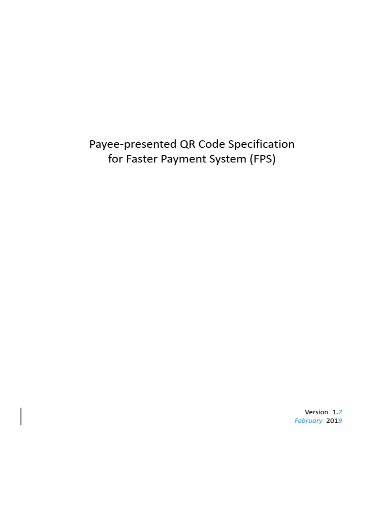 FPS QR Code Specification v.12 | PDF | Qr Code | Emv