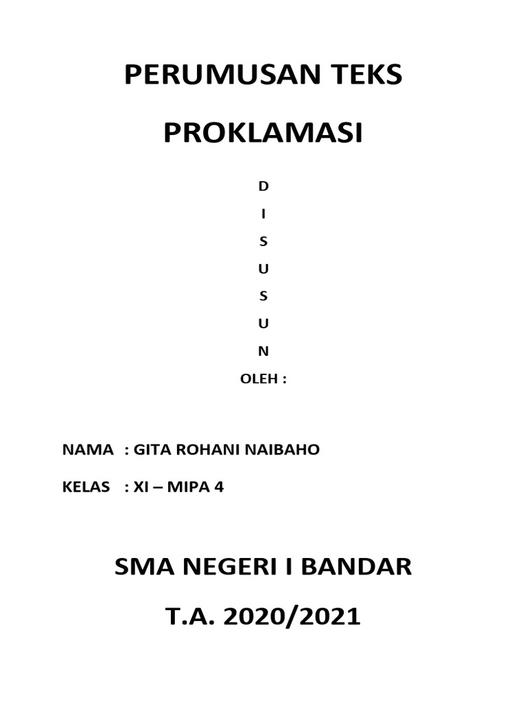 Perumusan Teks Proklamasi | PDF | Ilmu Sosial