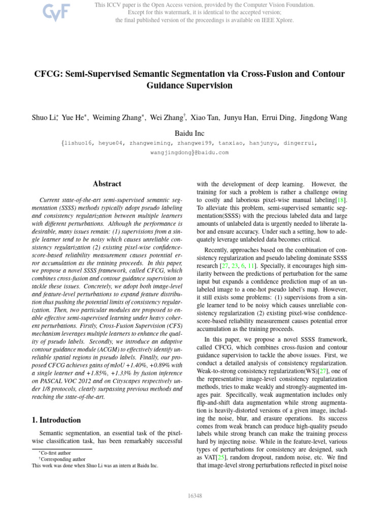 Li CFCG Semi-Supervised Semantic Segmentation Via Cross-Fusion and ...
