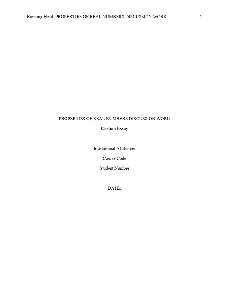 Properties of Real Numbers Explained | PDF