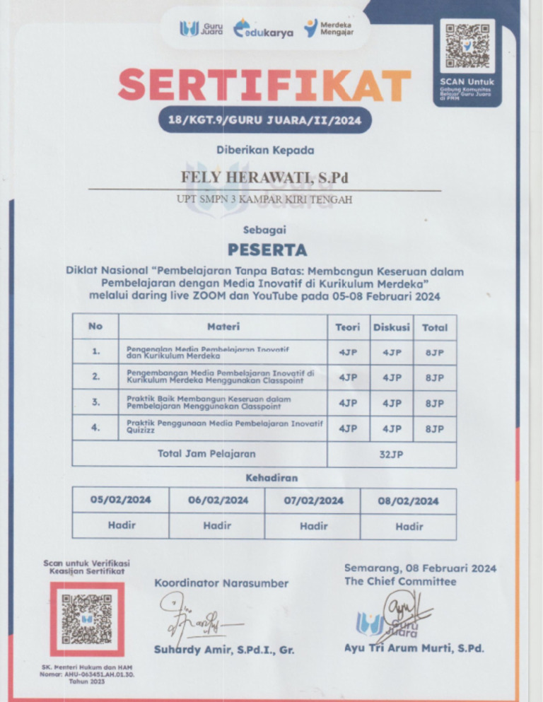 Sertifikat Fely 2 - Rotated | PDF