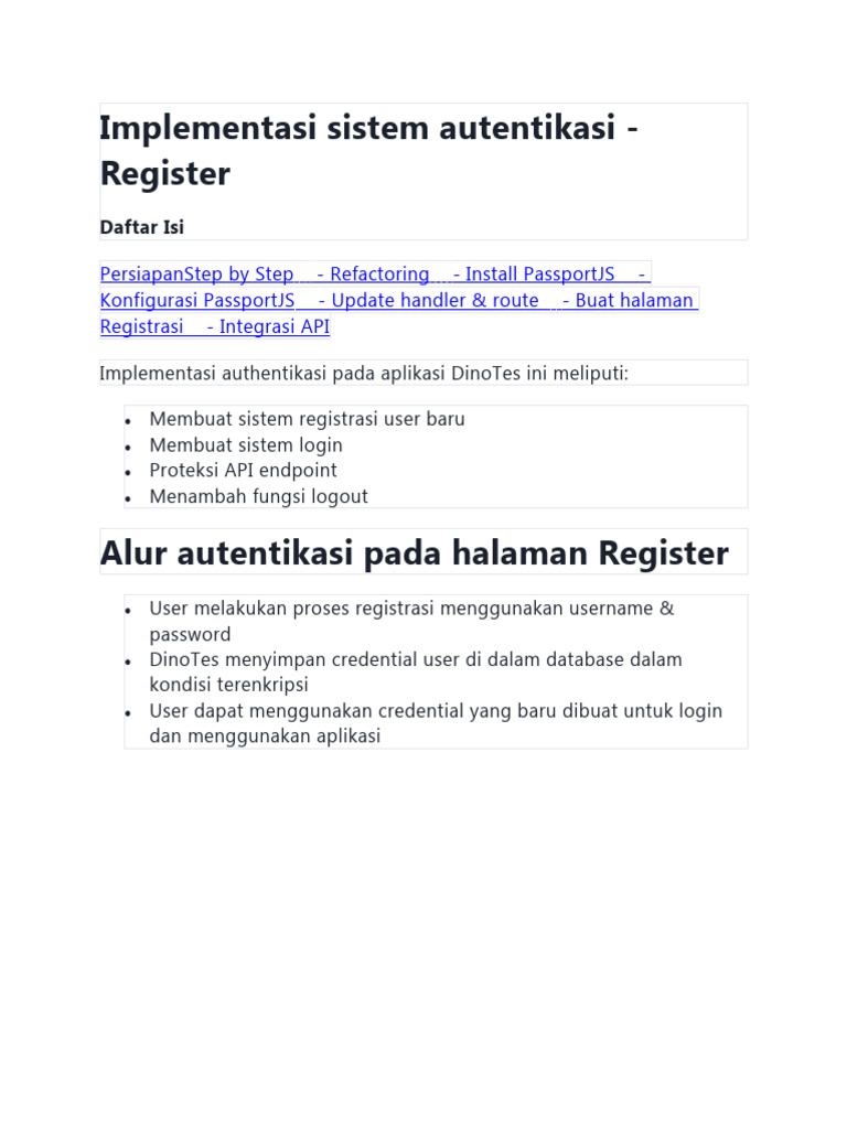 Modul Implementasi Sistem Autentikasi - Register | PDF