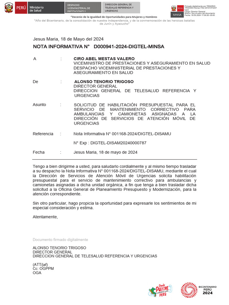 Nota Informativa-000941-2024-Digtel (Tramite Habilitacion Ambulancias ...