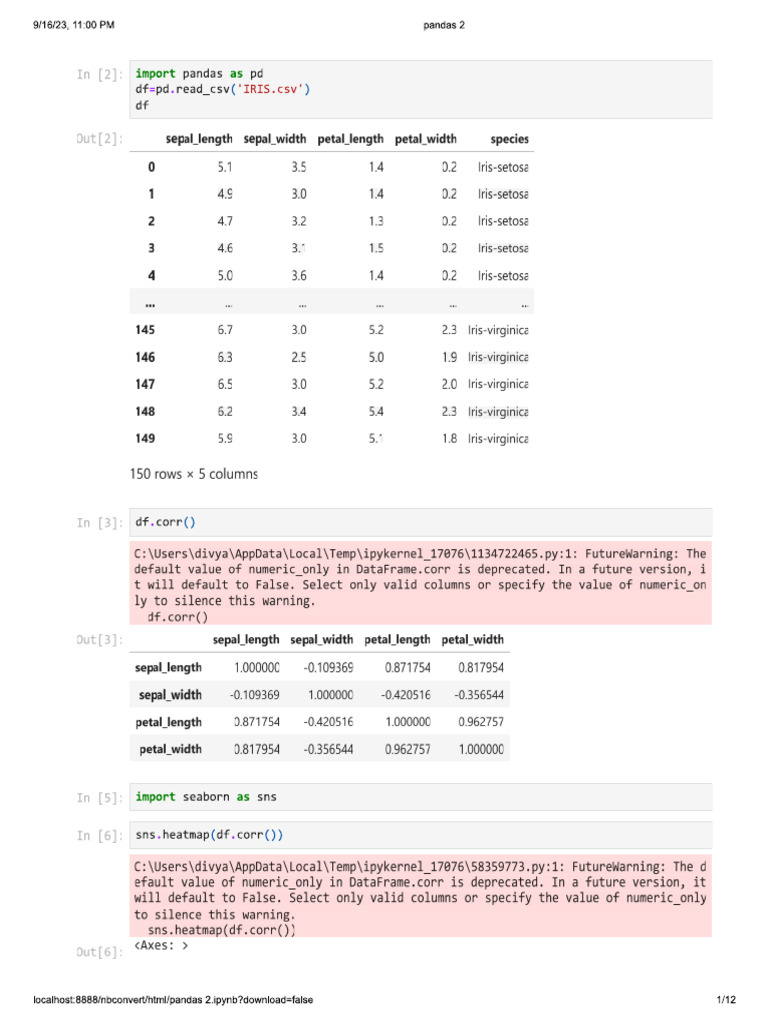Iris Pandas | PDF