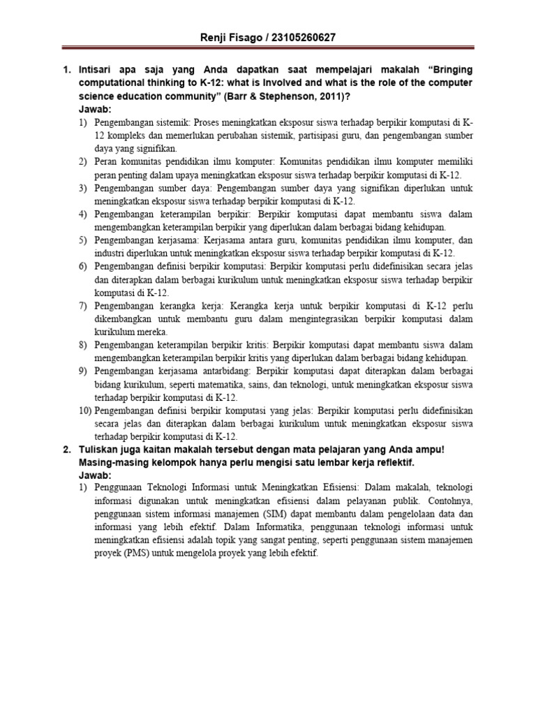 SEL.09.2-T5-3a. Eksplorasi Konsep - Unggah Lembar Kerja Reflektif | PDF