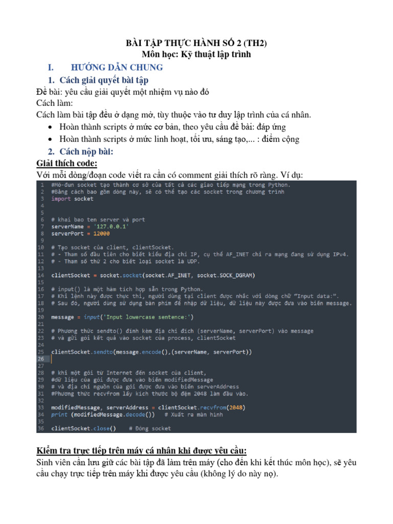 Bai thuc hanh so 2 | PDF
