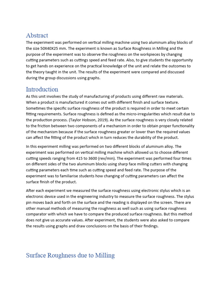 MM2 Lab 2 Report | PDF | Metalworking | Mechanical Engineering
