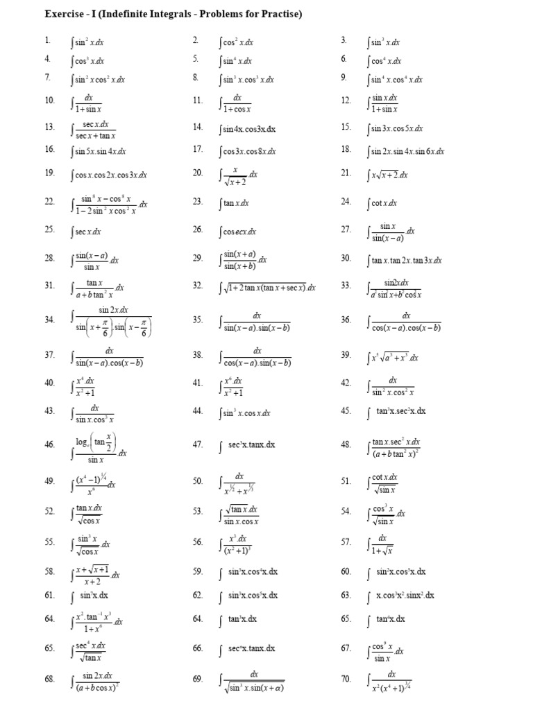 Integral Calculus - CBSE - 240204 - 182111 | PDF | Mathematics ...