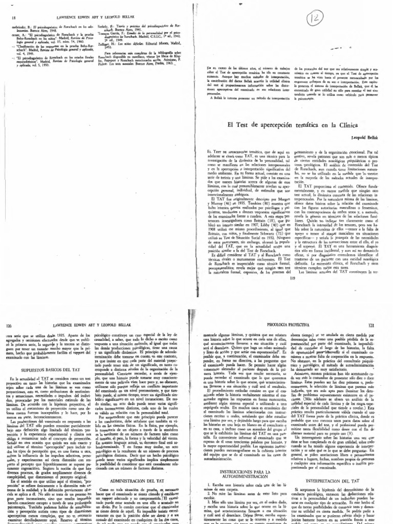 Bellak TAT | PDF | Ciencia y matemática