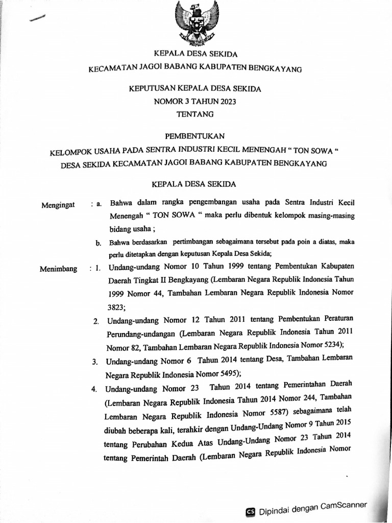 SK Kelompok Usaha | PDF