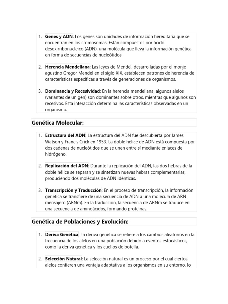 Genes y ADN | Descargar gratis PDF | Adn | Genética