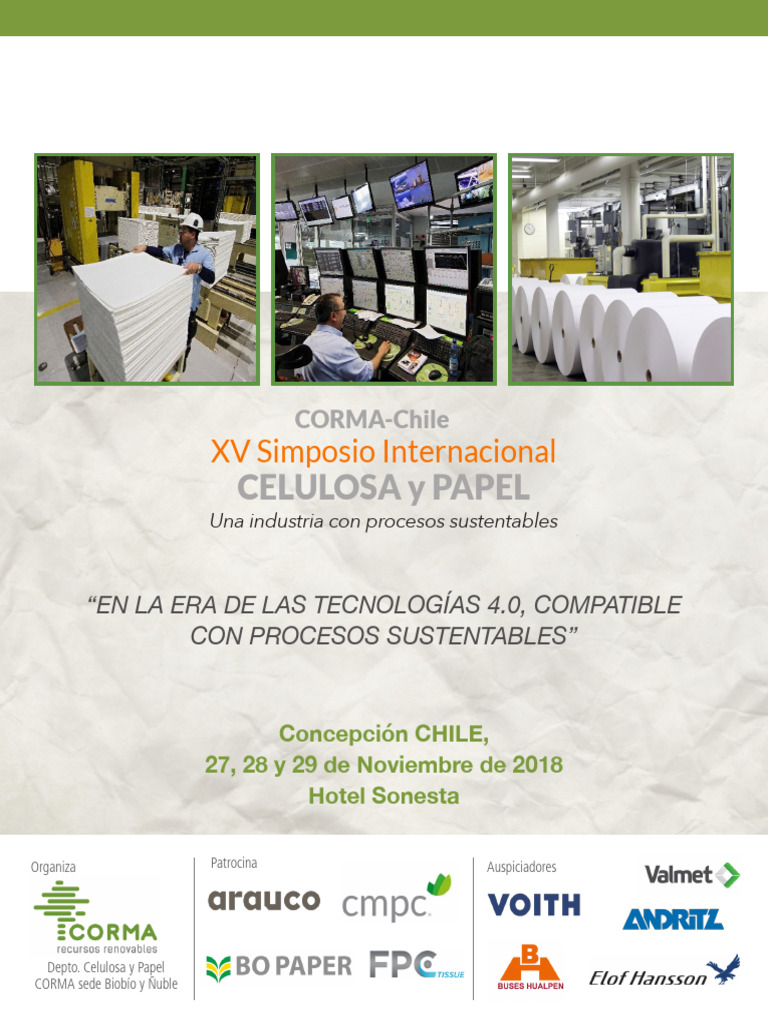 Programa XV Simposio Internacional Celulosa y Papel CORMA Chile ...