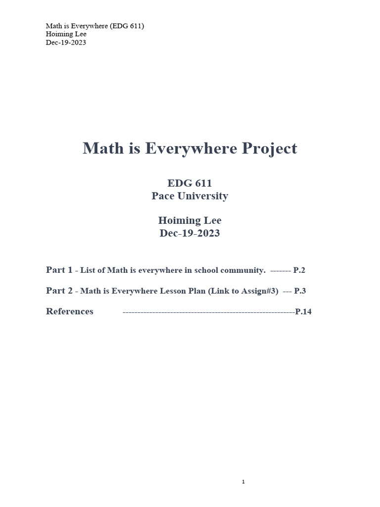 Revised Math is Everywhere Report H Lee | PDF | Boolean Data Type ...