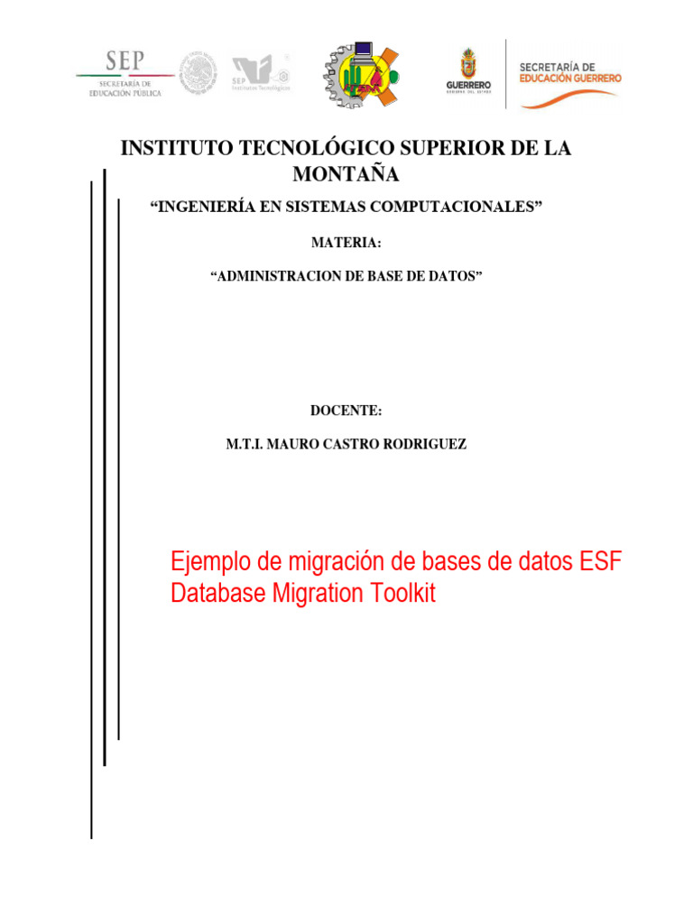 Migracion | PDF | Bases de datos | Servidor SQL de Microsoft