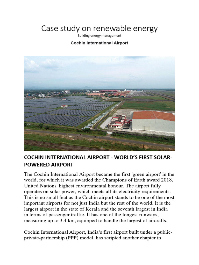 Case Study On Renewable Energy | PDF | Solar Power | Airport