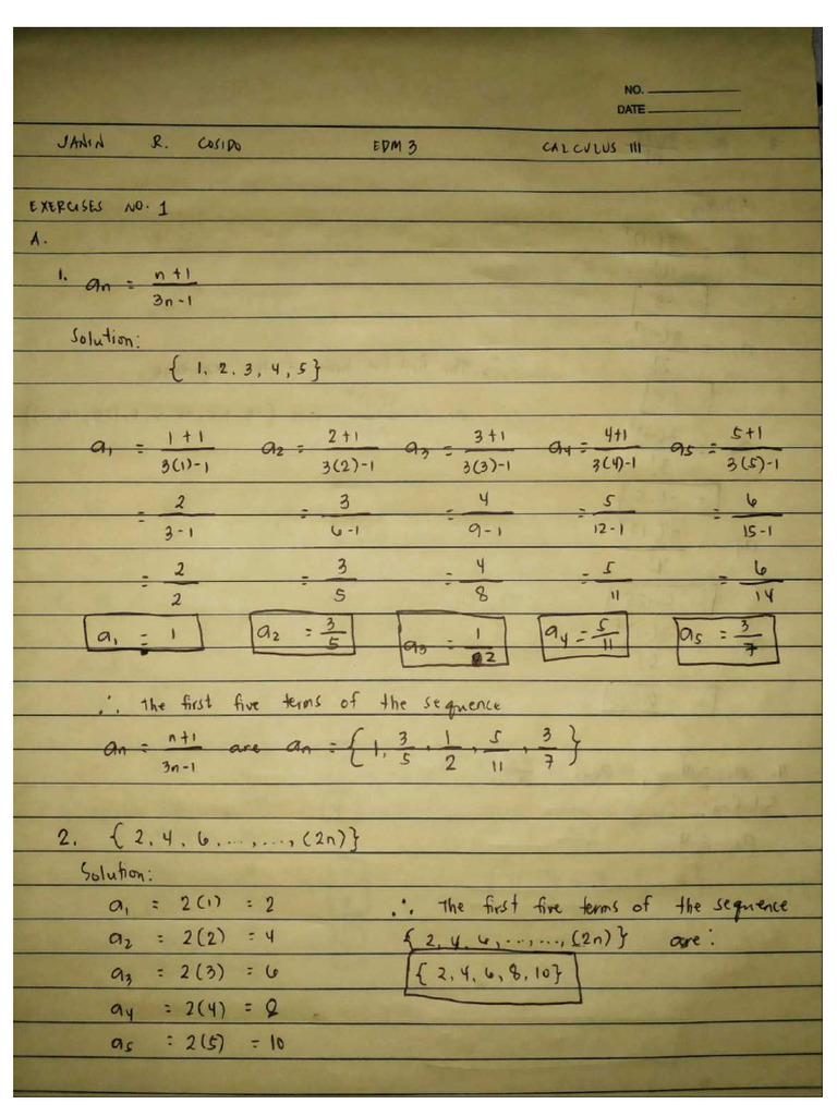 COSIDO - CALCULUS 3 - Exercises 1 | PDF
