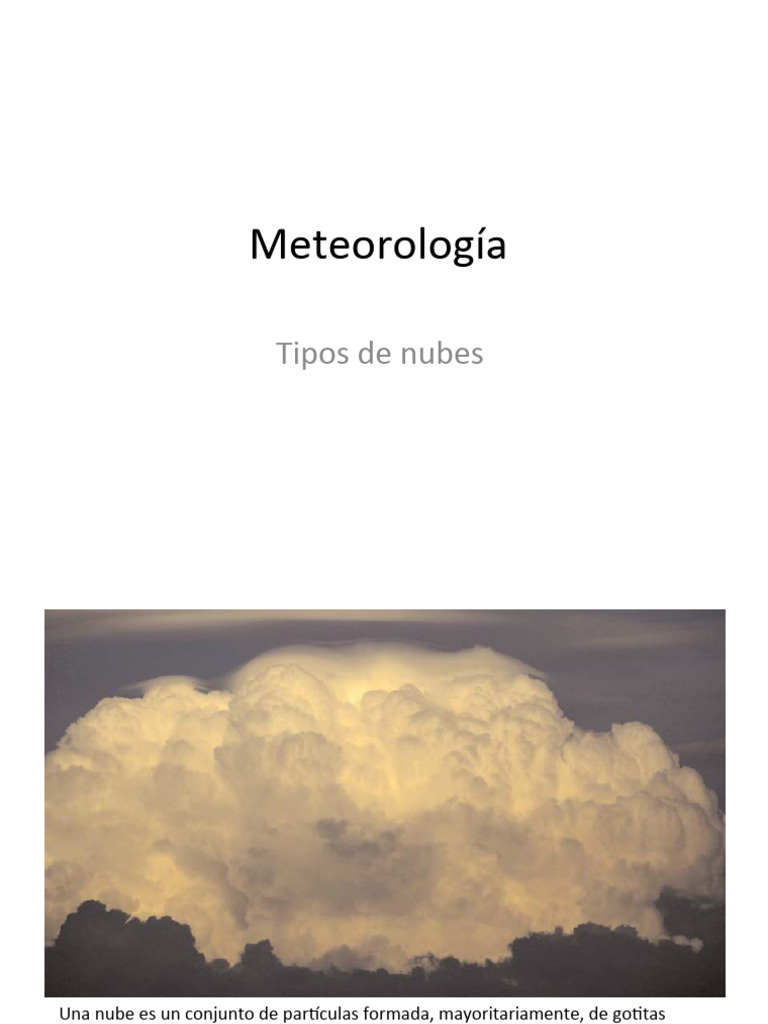 Tipos de Nubes y su Meteorología | PDF | Nube | Nieve