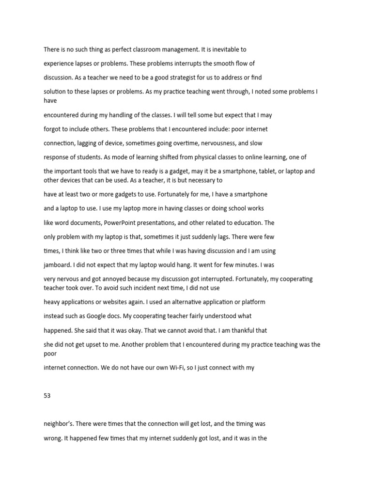 There Is No Such Thing As Perfect Classroom Management | PDF ...