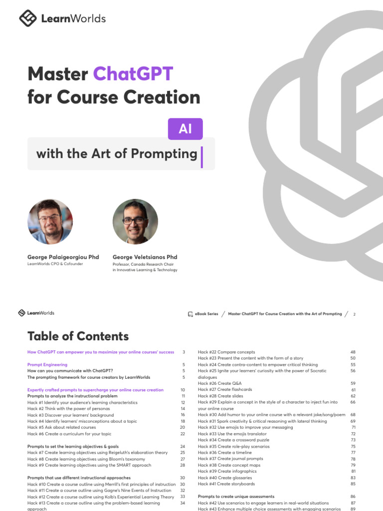 Master ChatGPT For Course Creation With The Art of Prompting ...