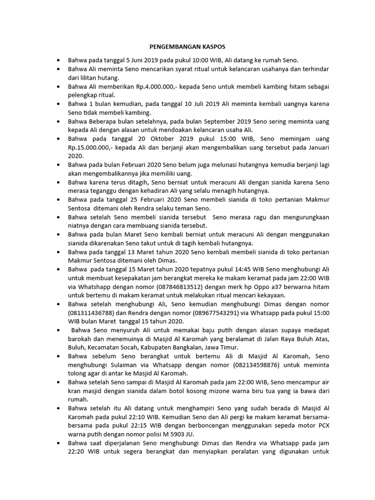 PENGEMBANGAN KASPOS Pidana NEW | PDF