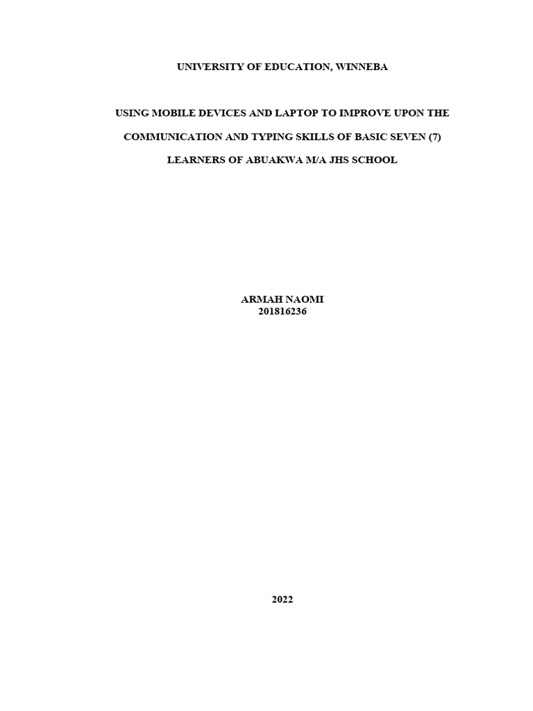 NAOMI ARMAH PROJECT Final 11 | PDF | Educational Technology | Computing