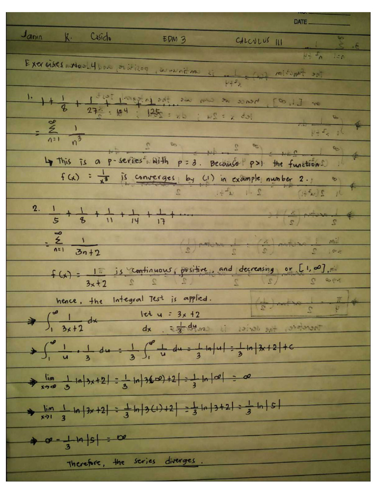 COSIDO - CALCULUS 3 - Exercises 4 | PDF