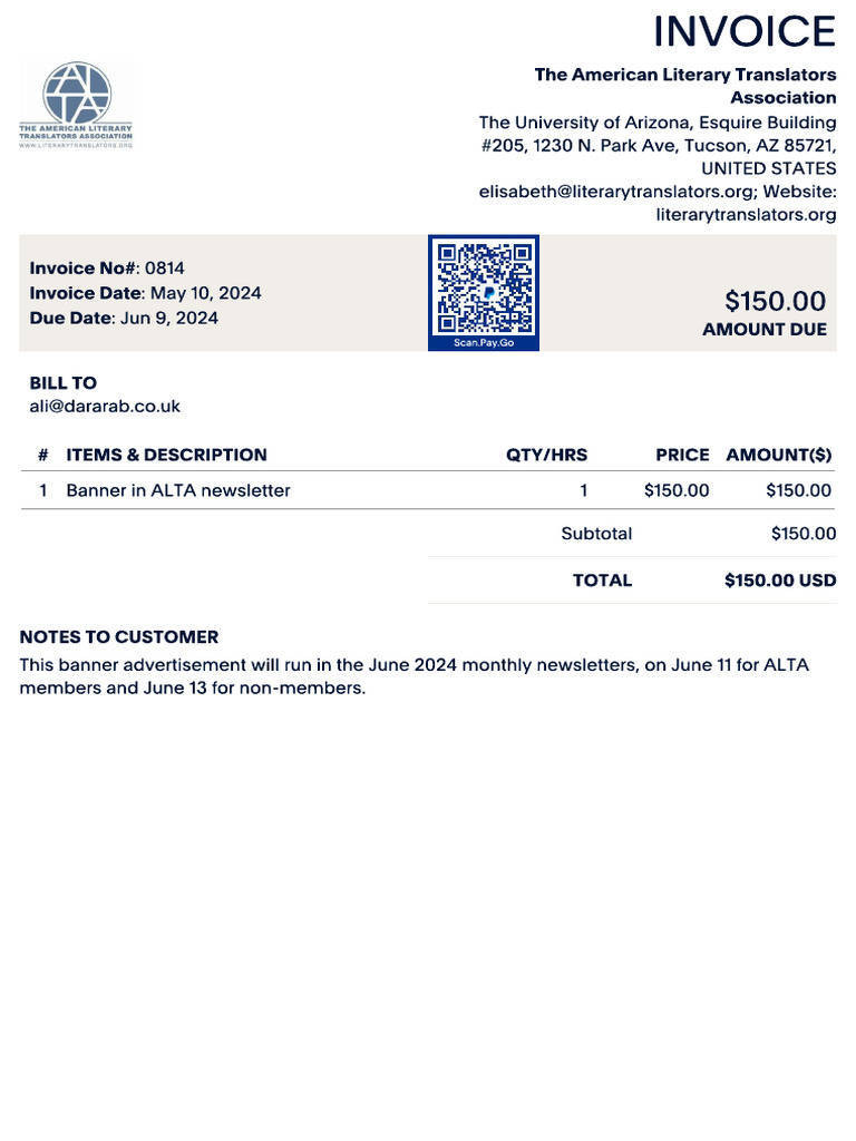 Invoice - 0814 | PDF