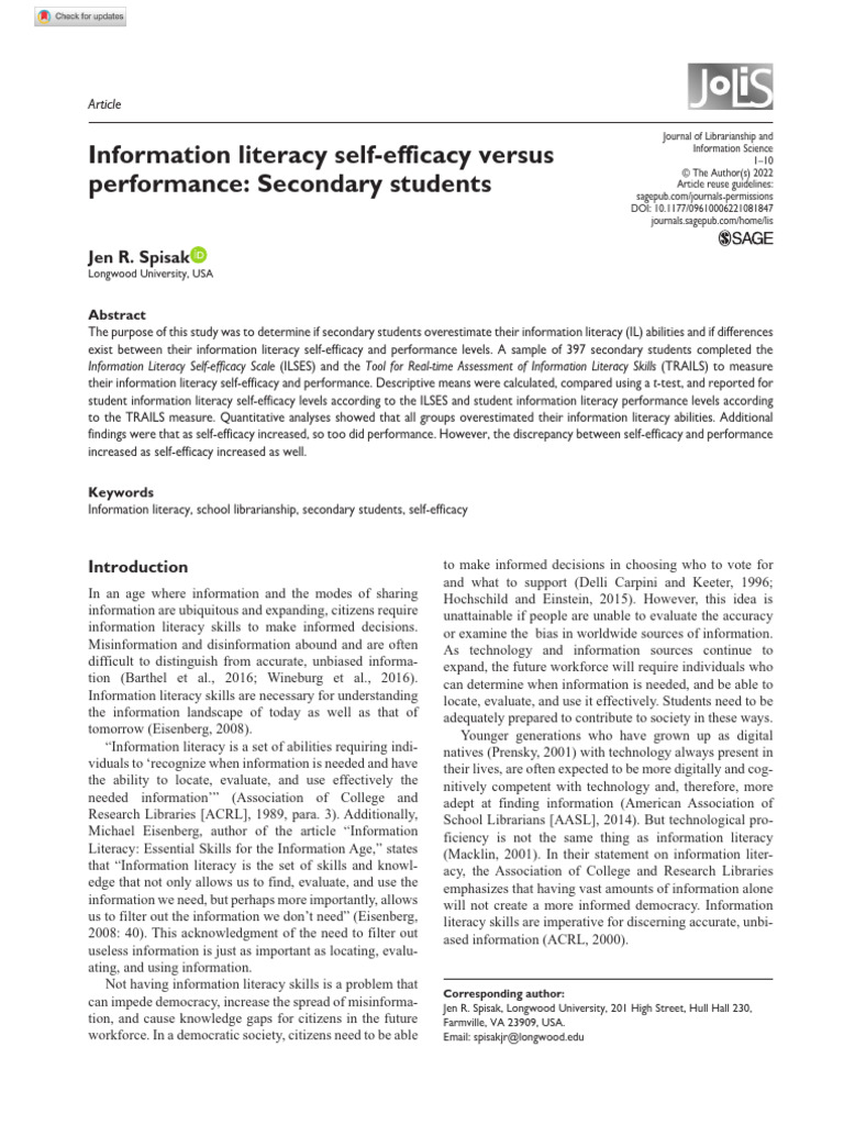 Capstone Project_Intro & Lit Review | PDF | Information Literacy | Literacy Capstone Project_Intro & Lit Review | PDF | Information Literacy | Literacy