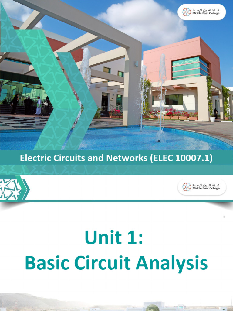 Week 2-In Class - Unit 1 | PDF | Electrical Network | Voltage