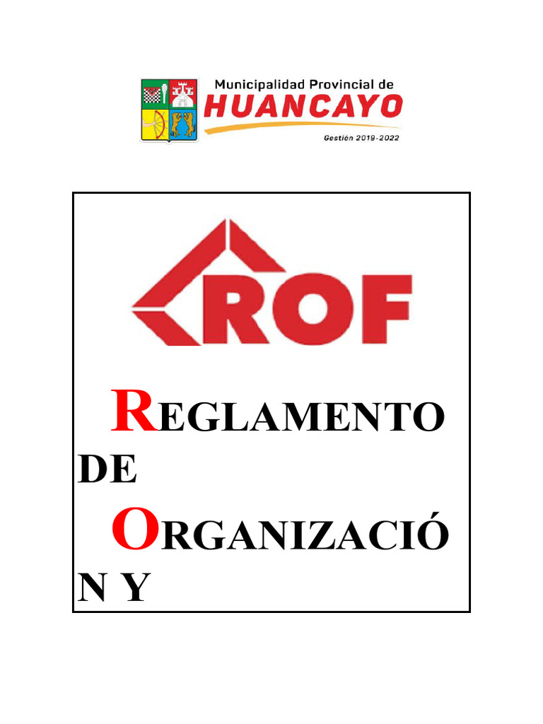 Proyecto Rof 2022 GF Ogp Infom Escuela Fondismo (2) - 1 | PDF | Alcalde | Gobierno local