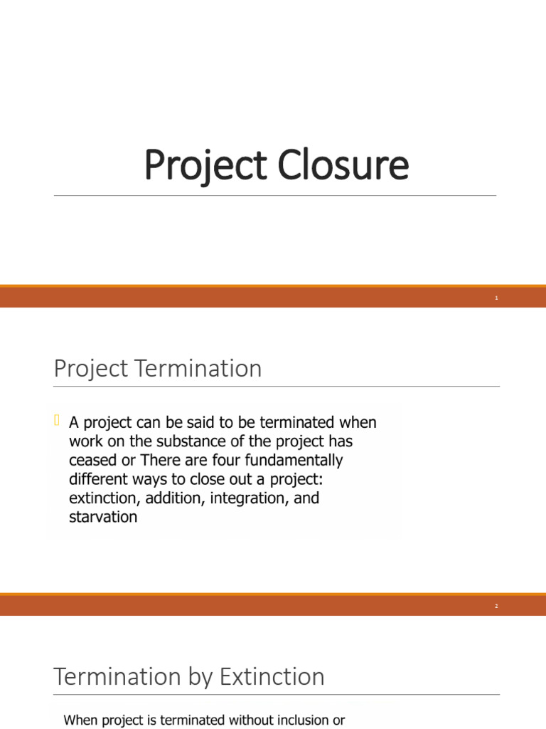 Class 13-Project Termination Closure | PDF