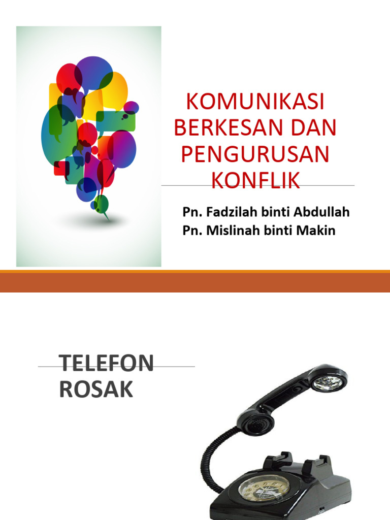 Komunikasi Berkesan Dalam Pengurusan Konflik | PDF