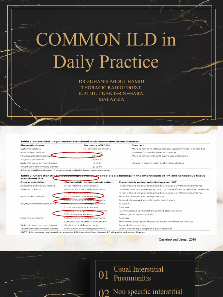 COMMON ILD - Dr. Zuhanis | PDF | Diseases And Disorders | Lung