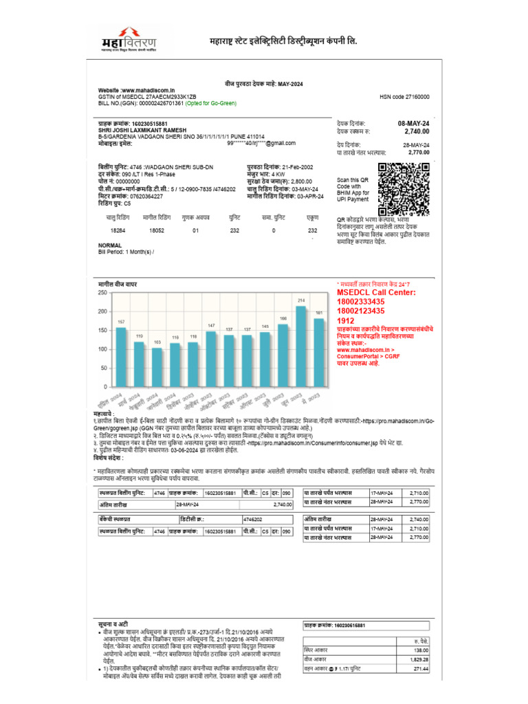 April 24 Light Bill | PDF