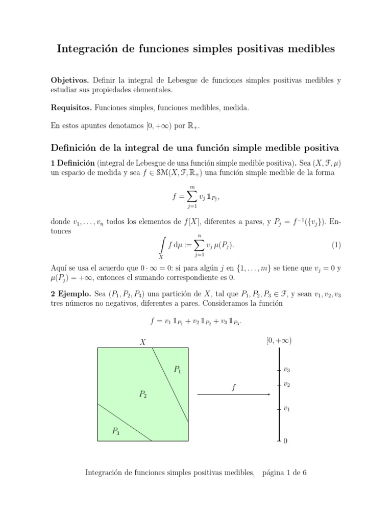 Integral de Lebesgue de Funciones Simples | PDF | Integral ...