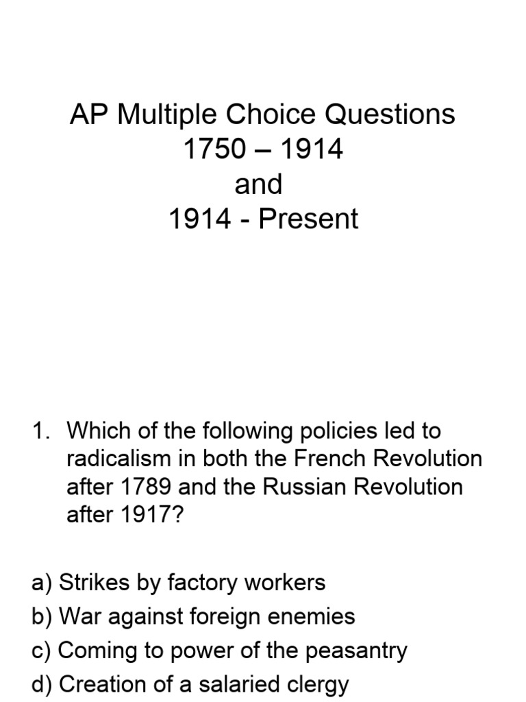 1750 Present MC | PDF | Imperialism | Agriculture