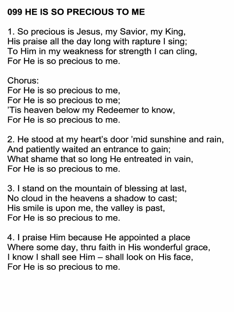 99 - He Is So Precious To Me | PDF