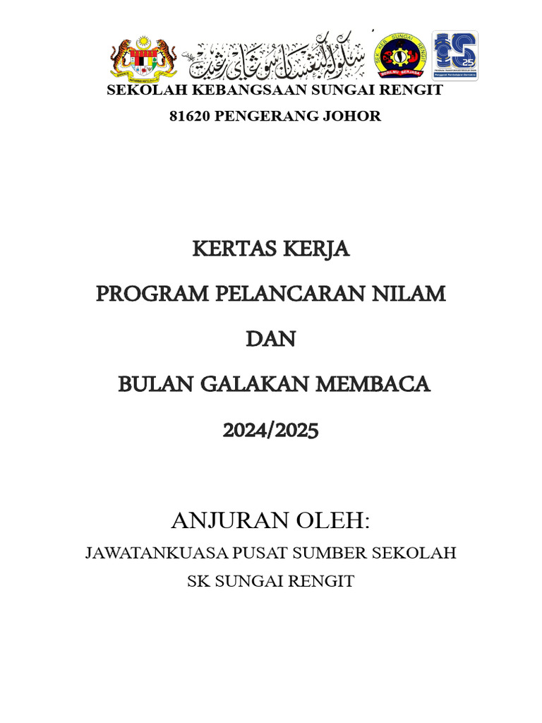 KERTAS KERJA PROGRAM PELANCARAN NILAM 2024 Tentatif | PDF