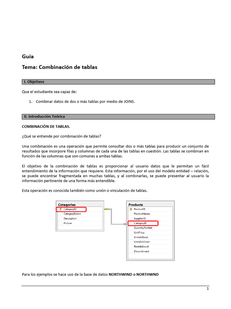 guia-joins | PDF | SQL | Recuperación de información