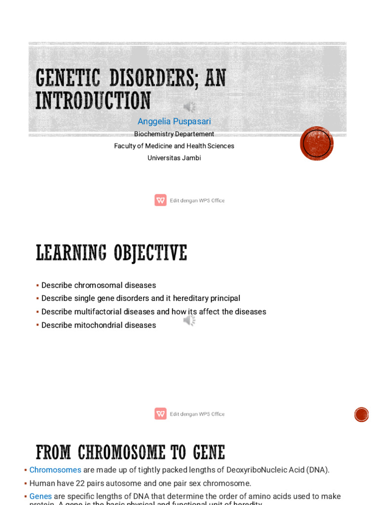 Overview of Genetic Disorders and Inheritance | PDF | Genetic Disorder ...