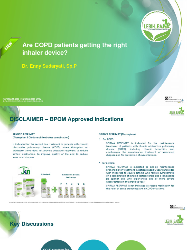DR Enny Sudaryati SP.P - Are COPD Patients Getting The Right Inhaler Device | PDF | Chronic ...