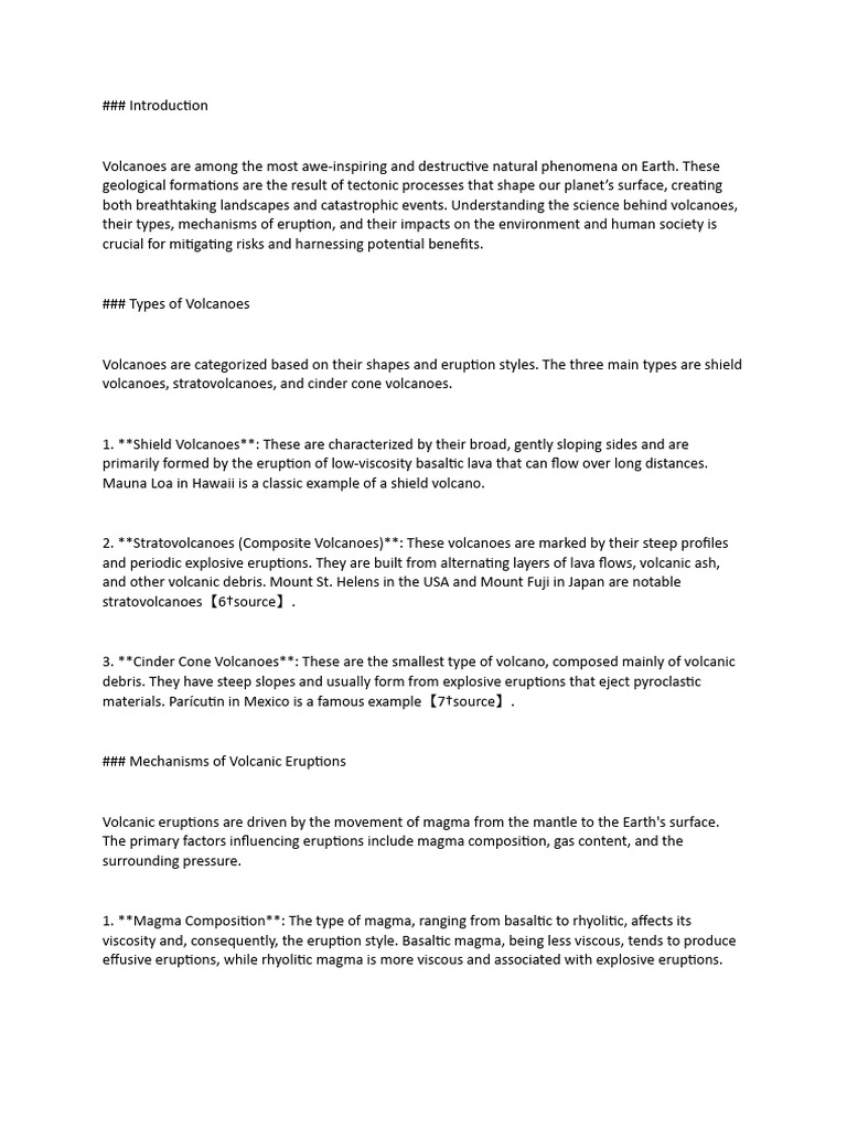 Introduction | Download Free PDF | Volcano | Types Of Volcanic Eruptions