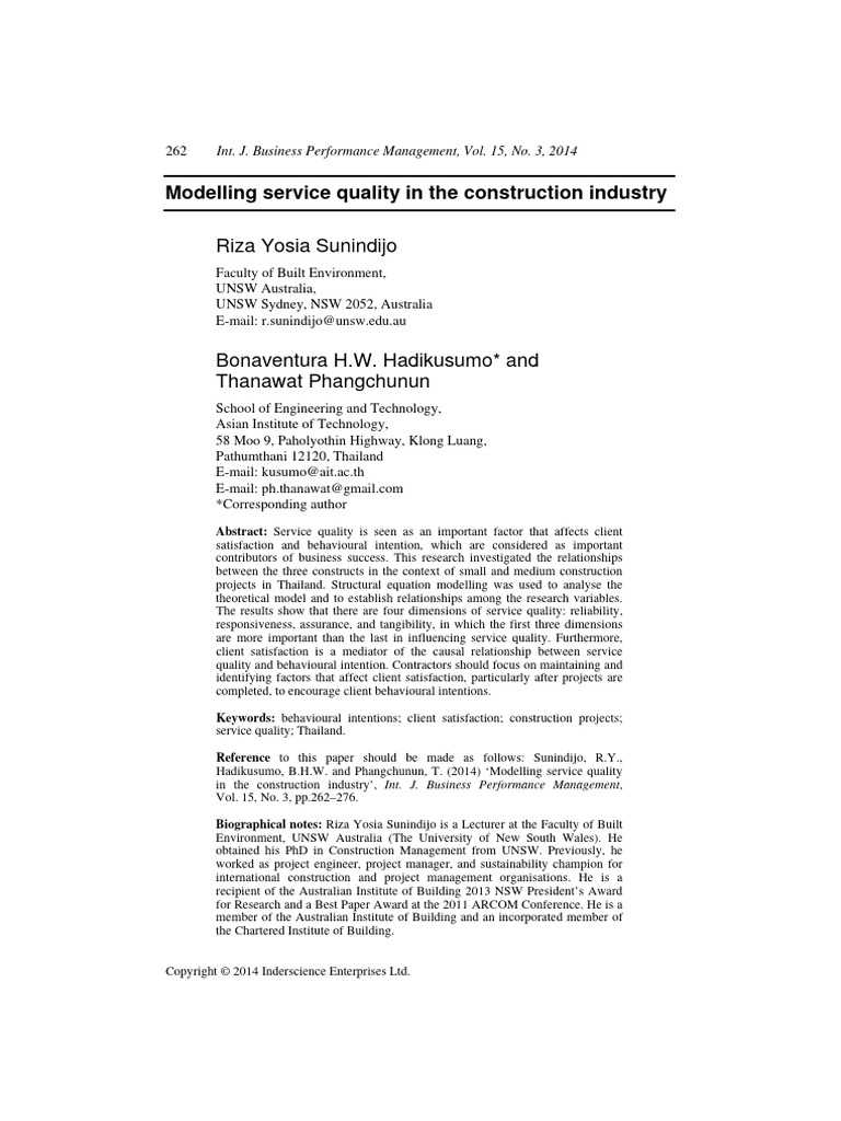 6 Thanawat - Riza - Modelling Service Quality in The Construction ...