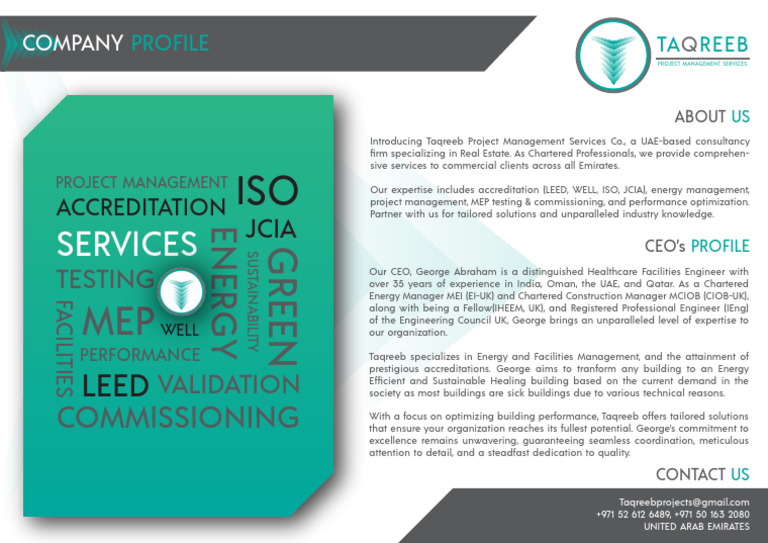 Taqreeb - Company Profile | PDF | United Arab Emirates | Engineering