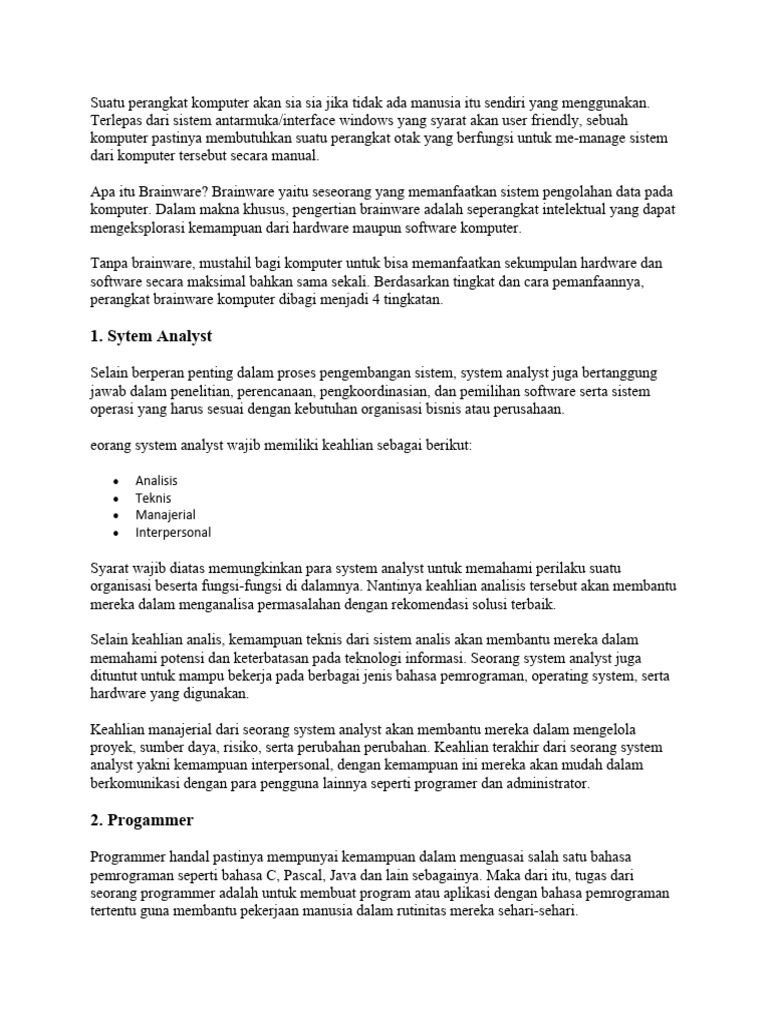 Brainware | PDF | Komputer